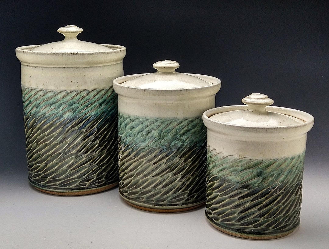 3 Piece Large Canister Set - Made to Order - Etsy