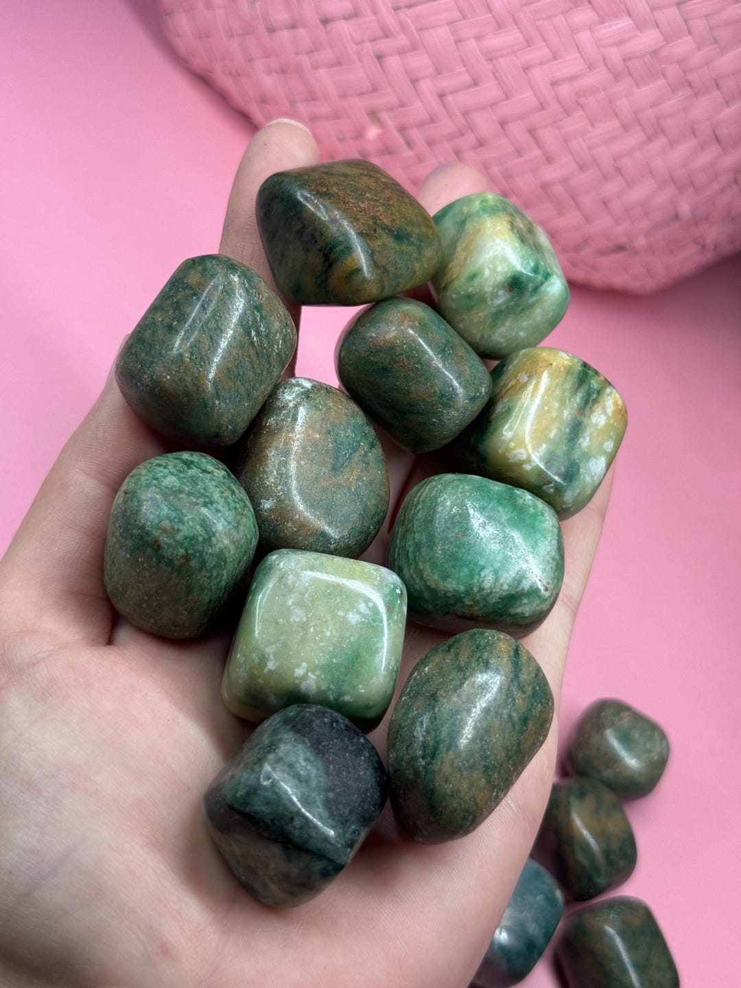 Large Green Aventurine Tumble Stone, Green Aventurine Polished Stone - Etsy