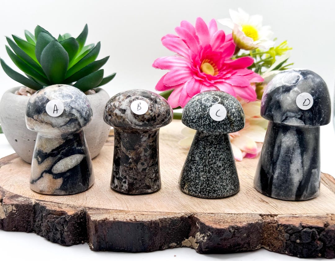 50mm Shell Jasper Mushroom Carving - Etsy
