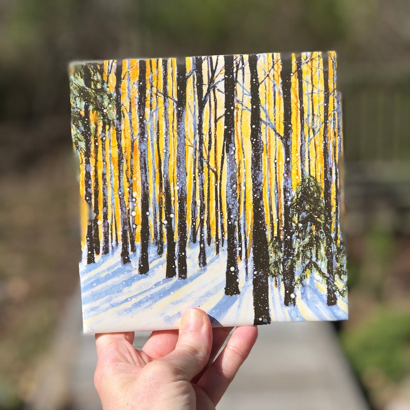 Tree Ceramic Tile - Etsy