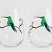 Hummingbird Glass Set of 2 Hand Painted Stemless Glasses | Etsy