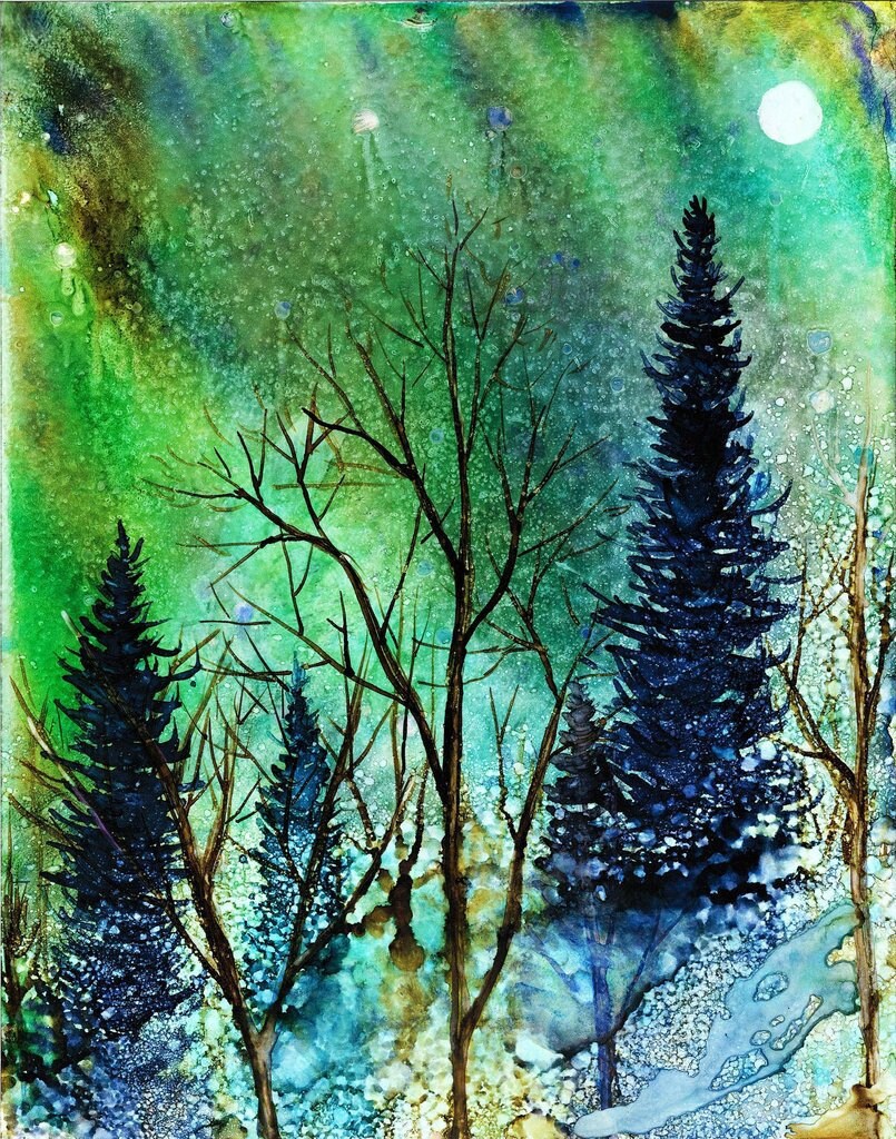 Ethereal Night : Fine Art Greeting Card Northern Lights | Etsy