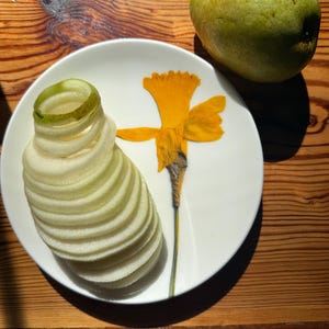 Pressed Daffodil Plates, Floral Decor, Pressed Flower Plates, Hostess ...