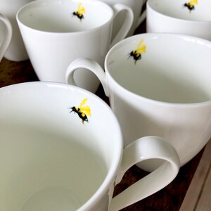 Honeybee Mug - One Mug - Dishwasher Safe, Coffee Mugs, White Mug, Teacup, Bees, Bee Lover Gift ...