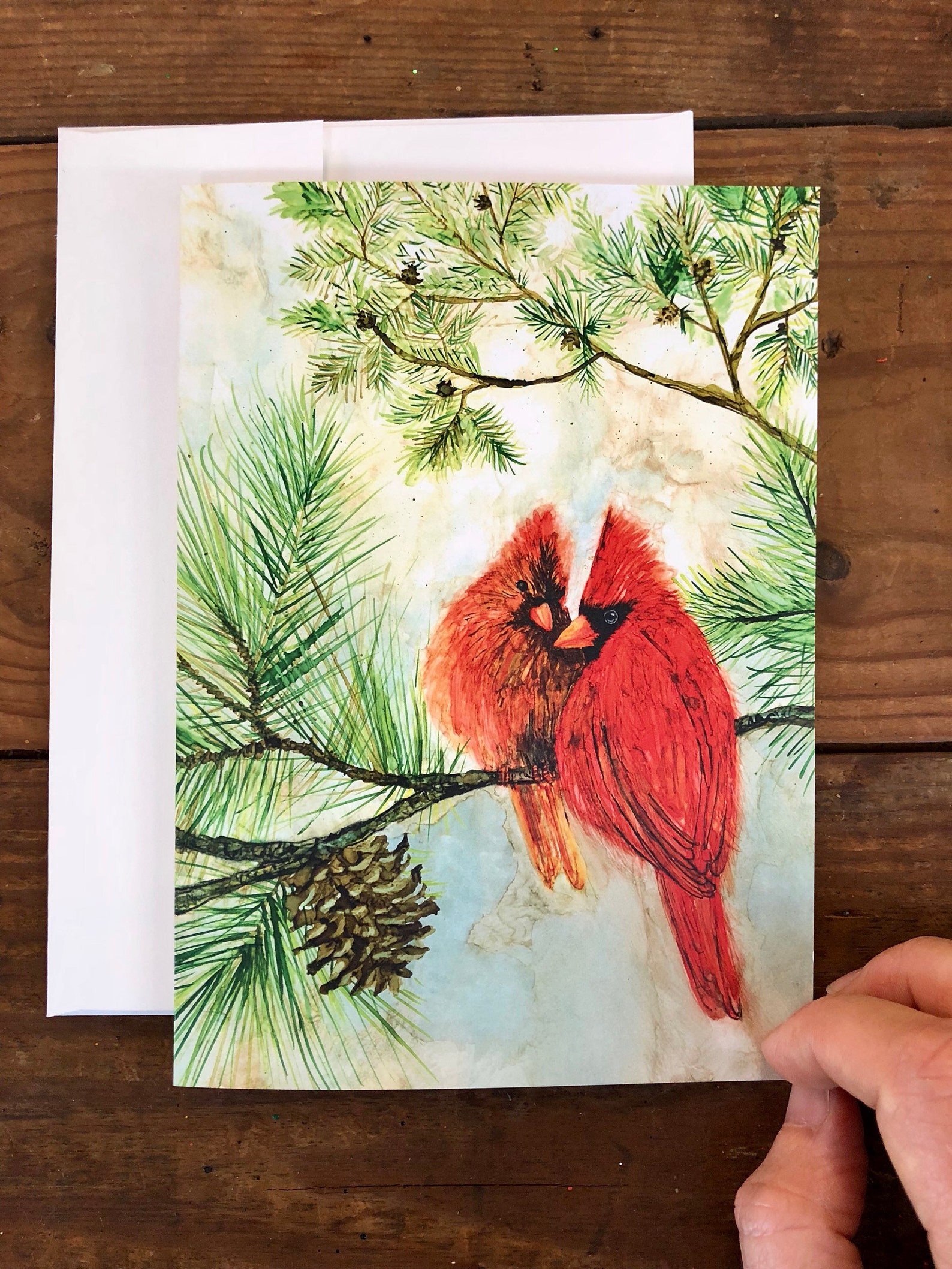 Cardinal Lovebirds : Sympathy Card - Etsy
