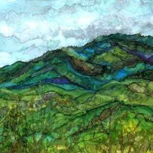 Mt. Leconte : Fine Art Print Alcohol Ink Artwork | Etsy