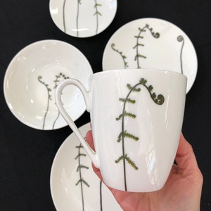 Fiddlehead Fern Porcelain Plates - Pressed Botanical Dishes - Etsy