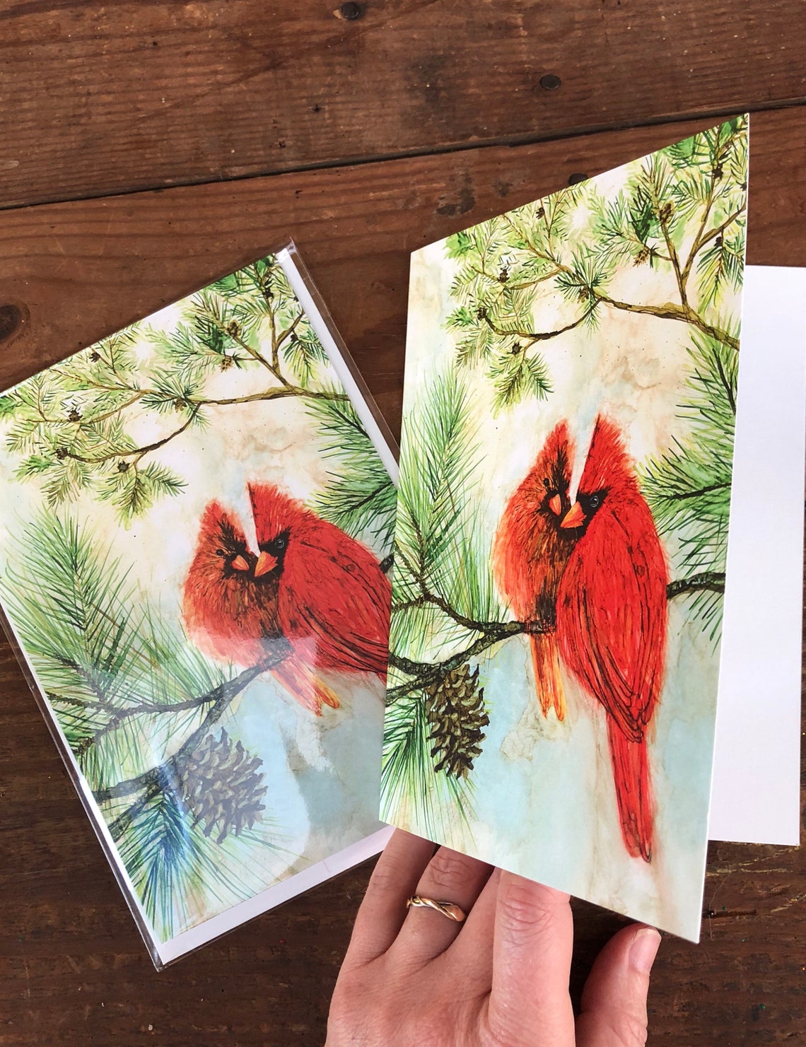 Cardinal Lovebirds : Sympathy Card | Etsy