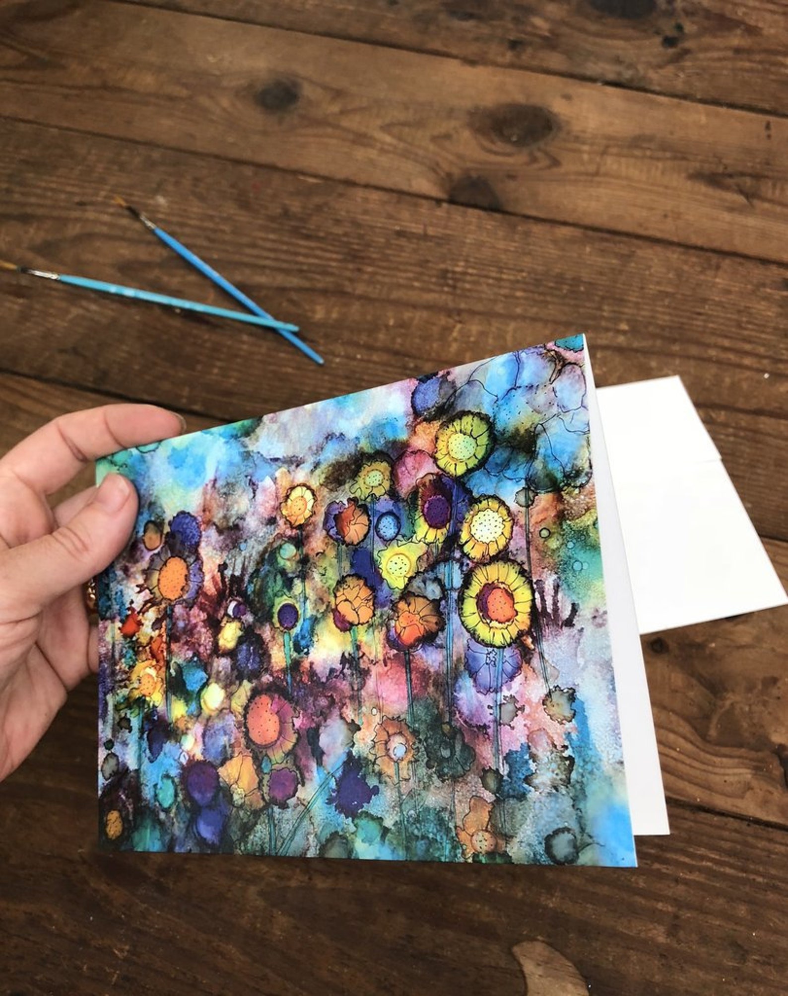 Field of Flowers : Fine Art Greeting Card - Etsy
