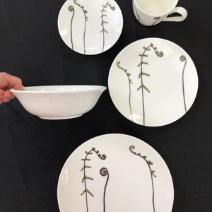 Fiddlehead Fern Porcelain Plates - Pressed Botanical Dishes - Etsy