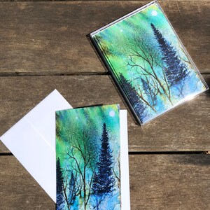 Ethereal Night : Fine Art Greeting Card, Northern Lights, Celestial ...