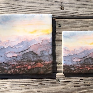 Mountain Layers Ceramic Tile : Indoor and Outdoor Use, Decorative Tiles ...