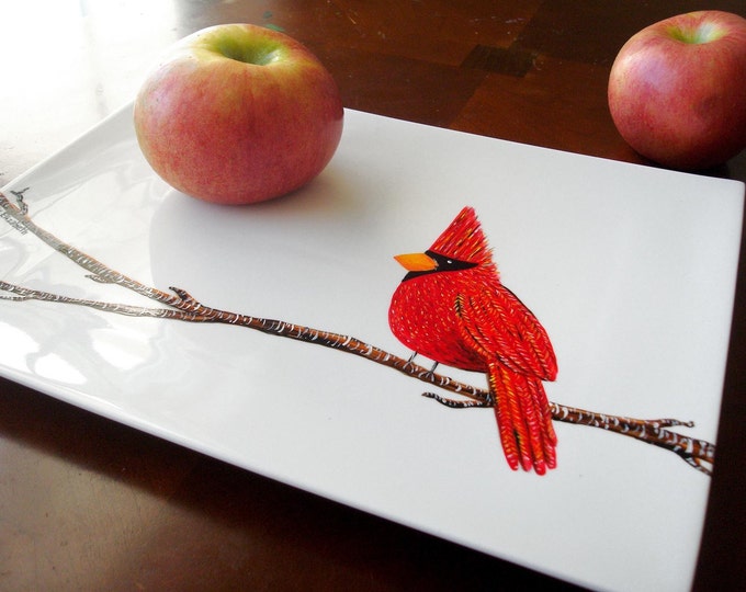 Cardinal Serving Platter - Etsy