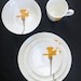 Pressed Daffodil Plates, Floral Decor, Pressed Flower Plates, Hostess ...