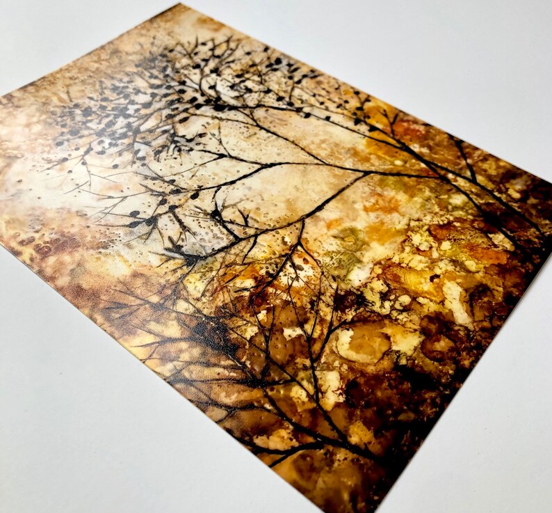 Golden Tree: Fine Art Print From Encaustic Painting - Etsy