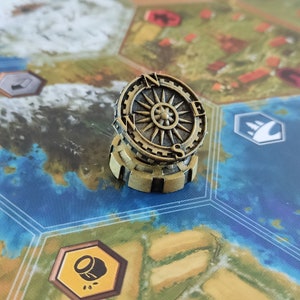 12 Polymer Resin Compass, Expedition Map Token, Scythe Encounter Tokens ...