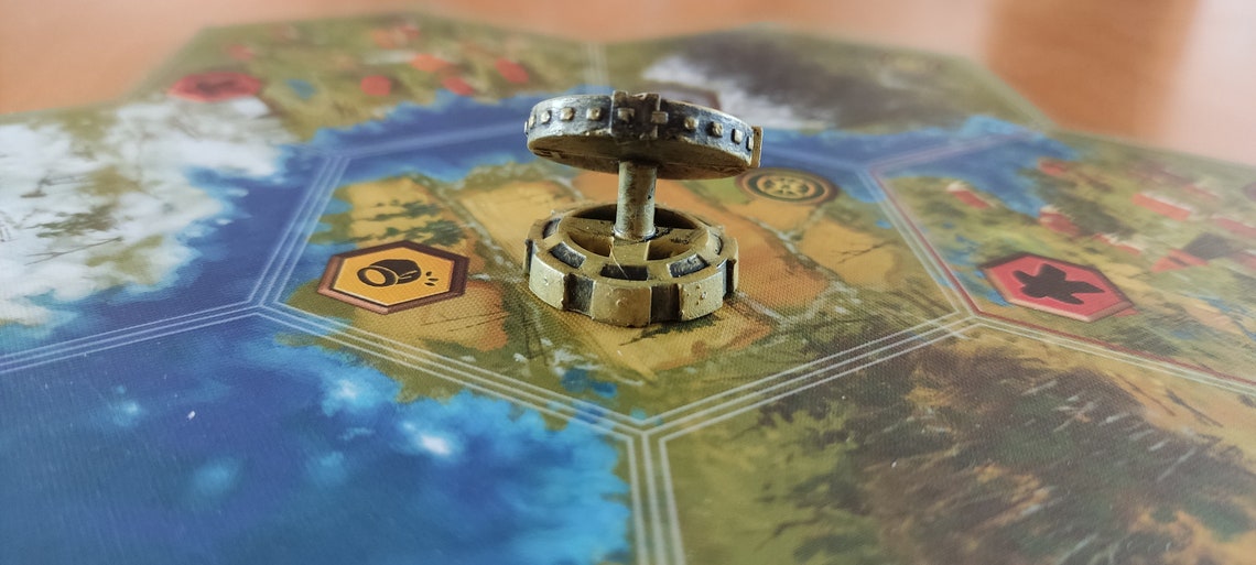 12 Polymer Resin Compass, Expedition Map Token, Scythe Encounter Tokens ...