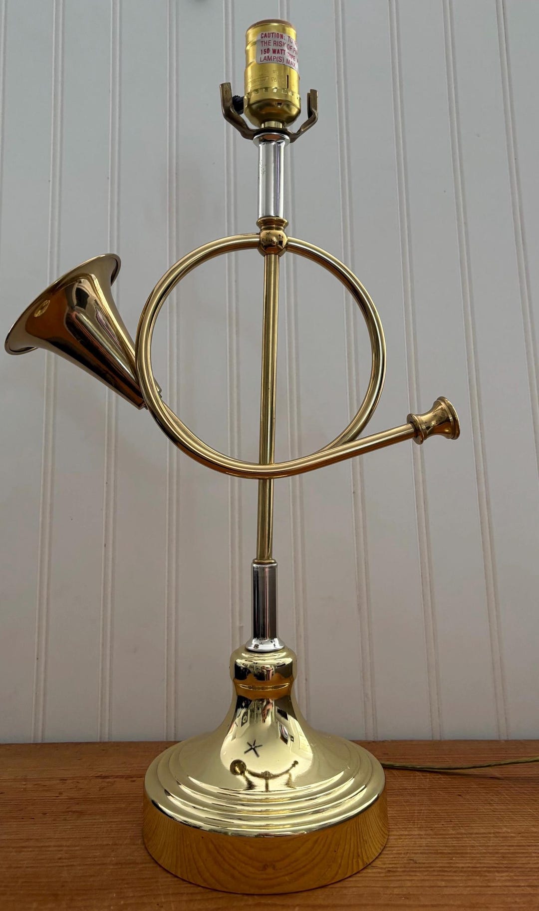 Vintage Brass Fox Hunting Horn Lamp Equestrian MCM Farmhouse Country - Etsy