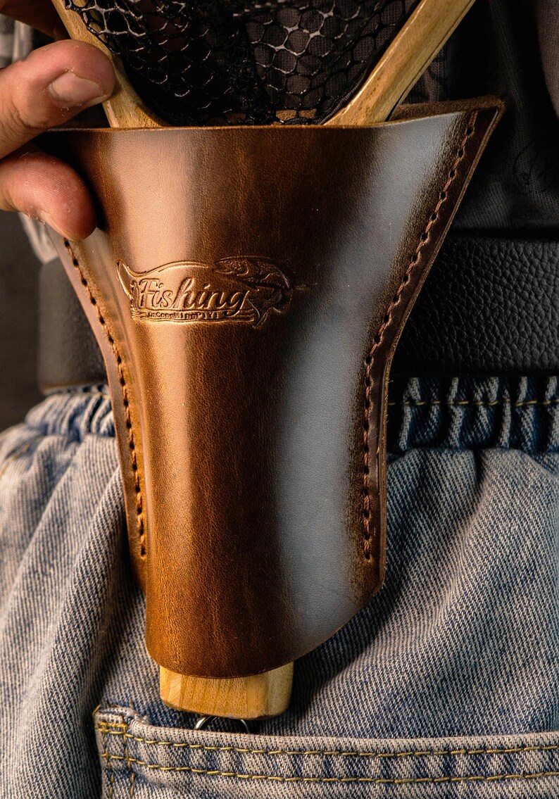 Personalized Leather Landing Net Holster - Etsy