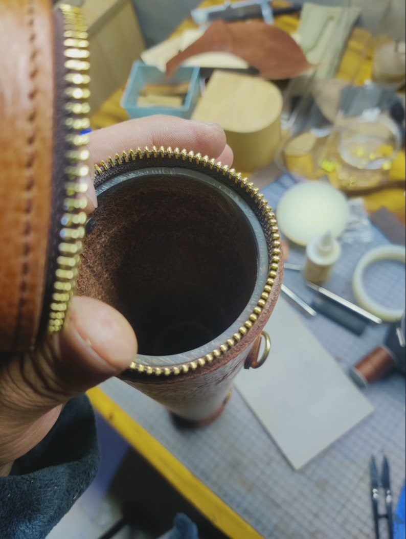 Personalized 38 Fishing Rod Tube, Leather Fishing Rod Case, Leather ...