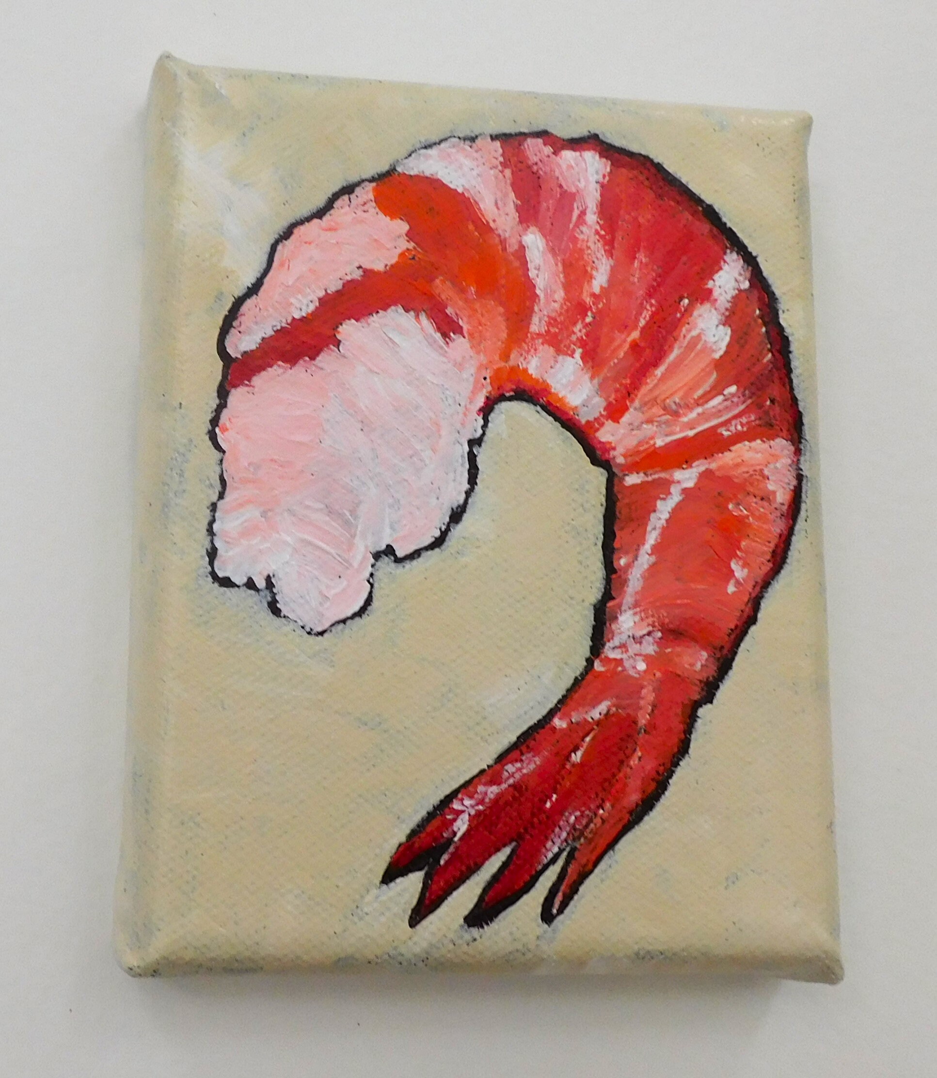 Shrimp Acrylic Painting - Etsy