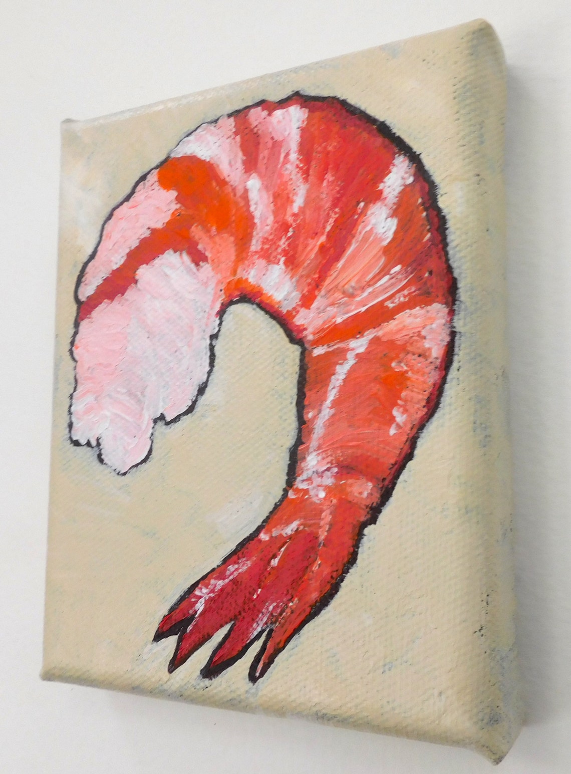 Shrimp Acrylic Painting - Etsy