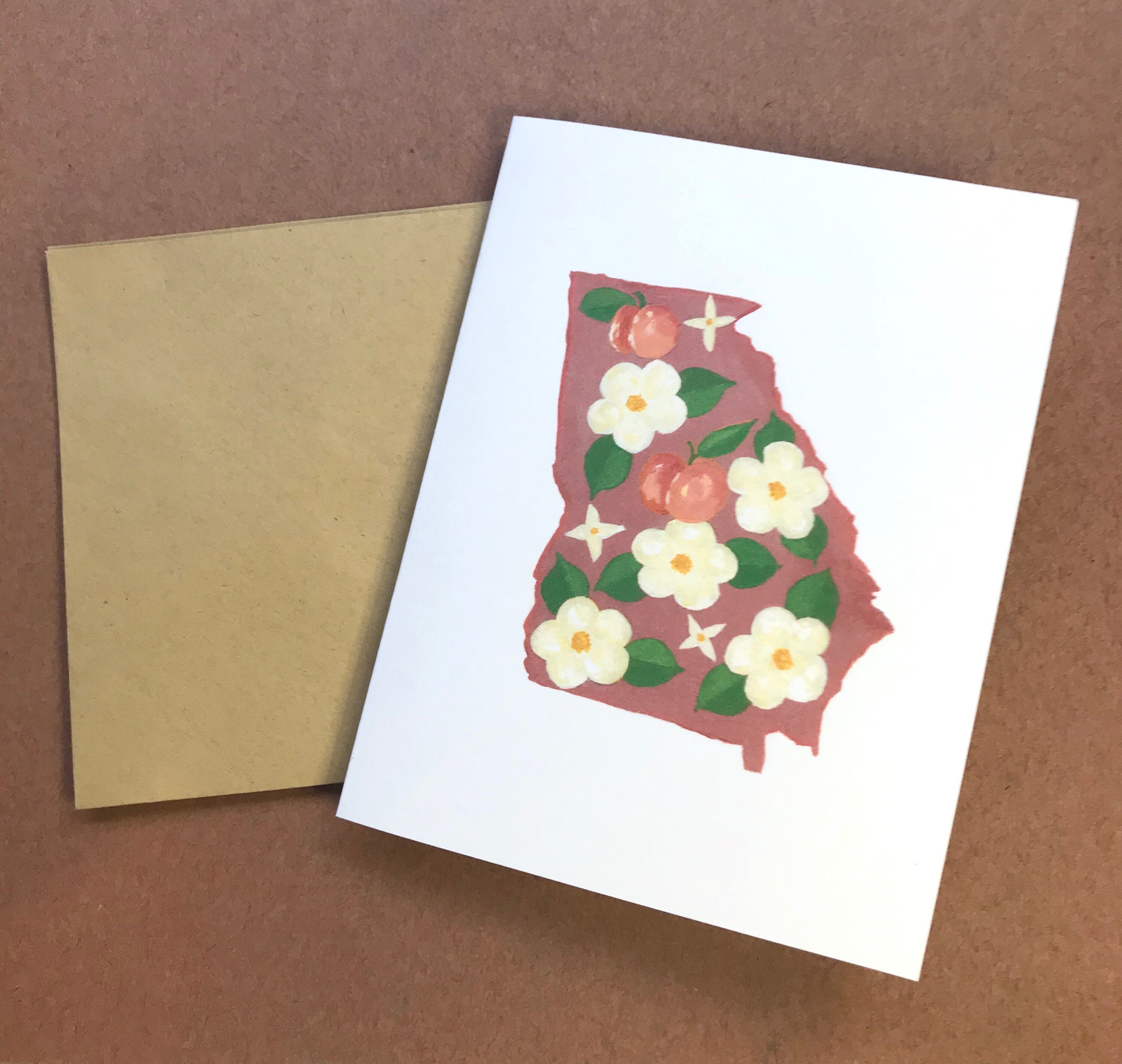 Georgia State Set of Six Cards, Notecards, Blank Stationery, Gift Set ...