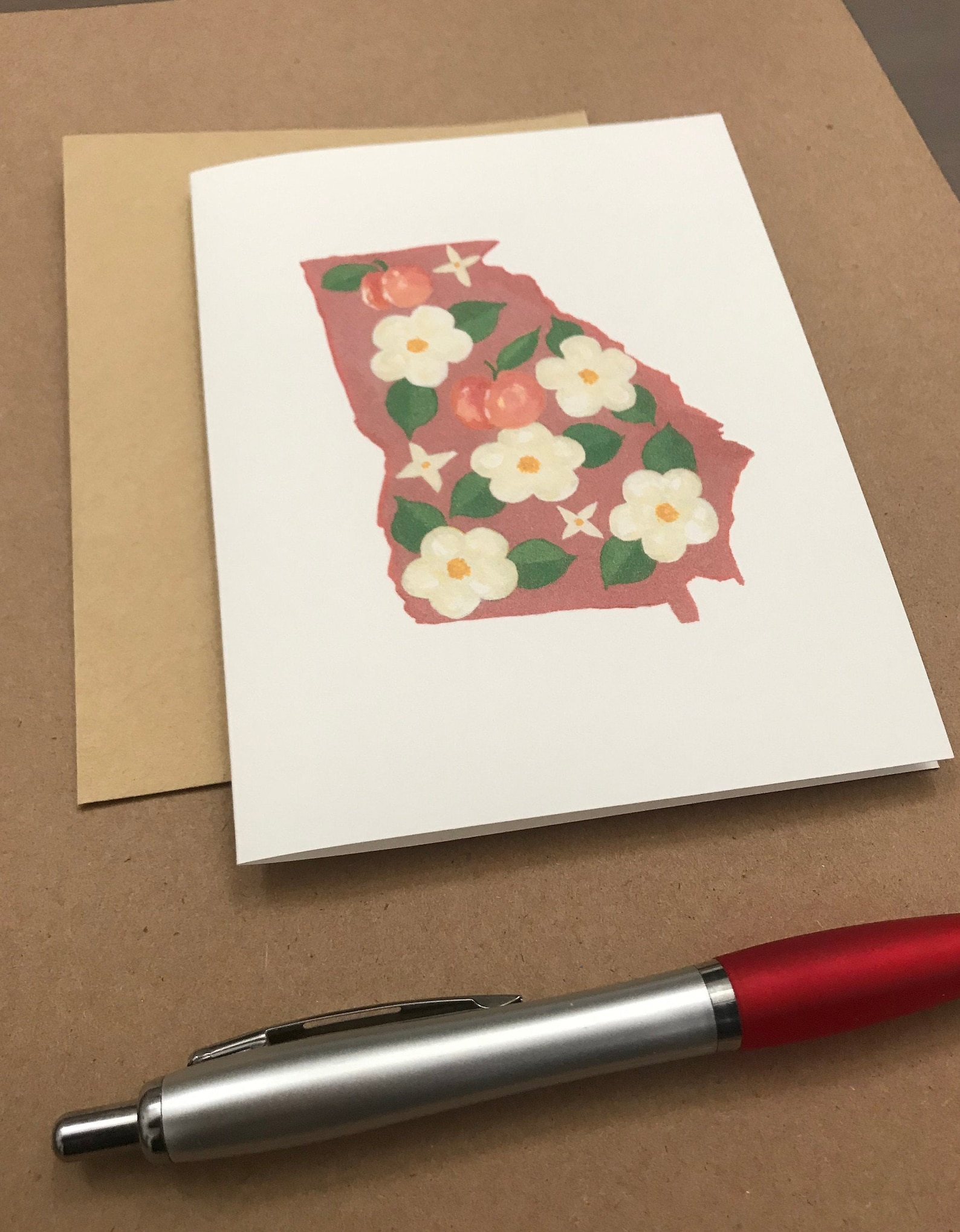 Georgia State Set of Six Cards, Notecards, Blank Stationery, Gift Set ...