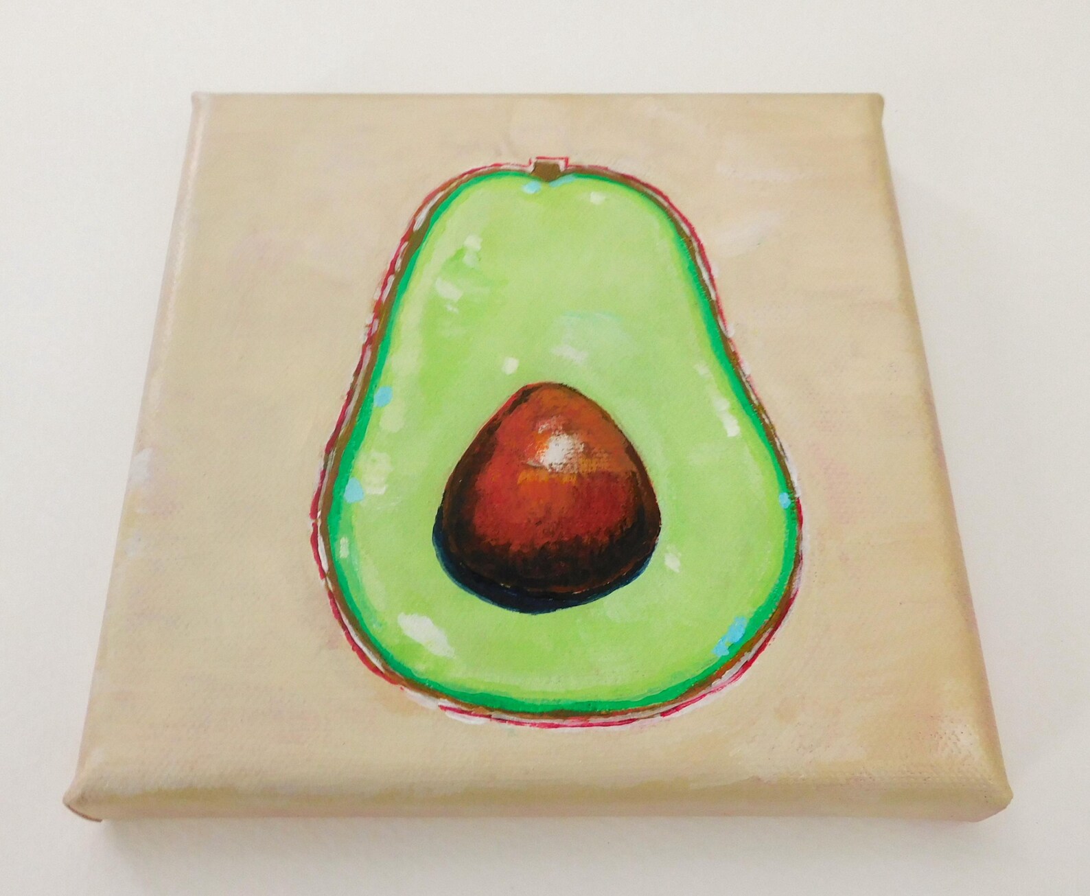 Avocado Acrylic Painting - Etsy