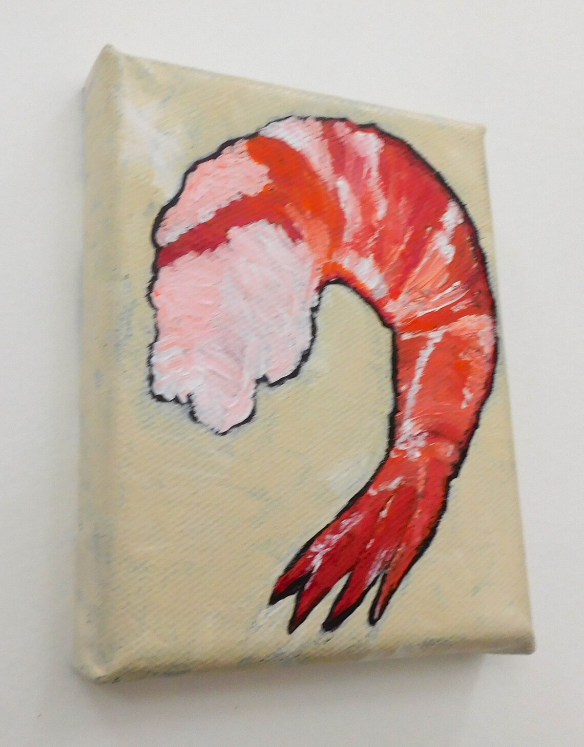 Shrimp Acrylic Painting - Etsy