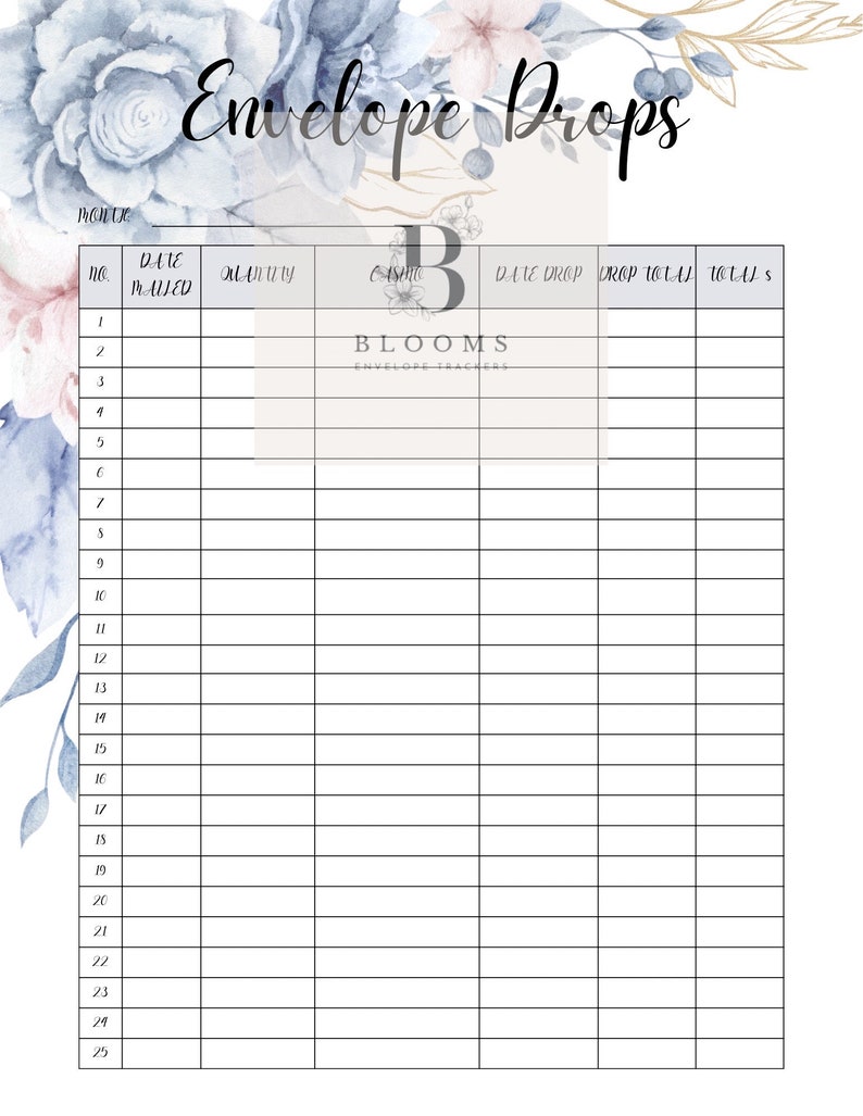 Printable Tracker for Viral Envelope Writing Side-hustle - Etsy