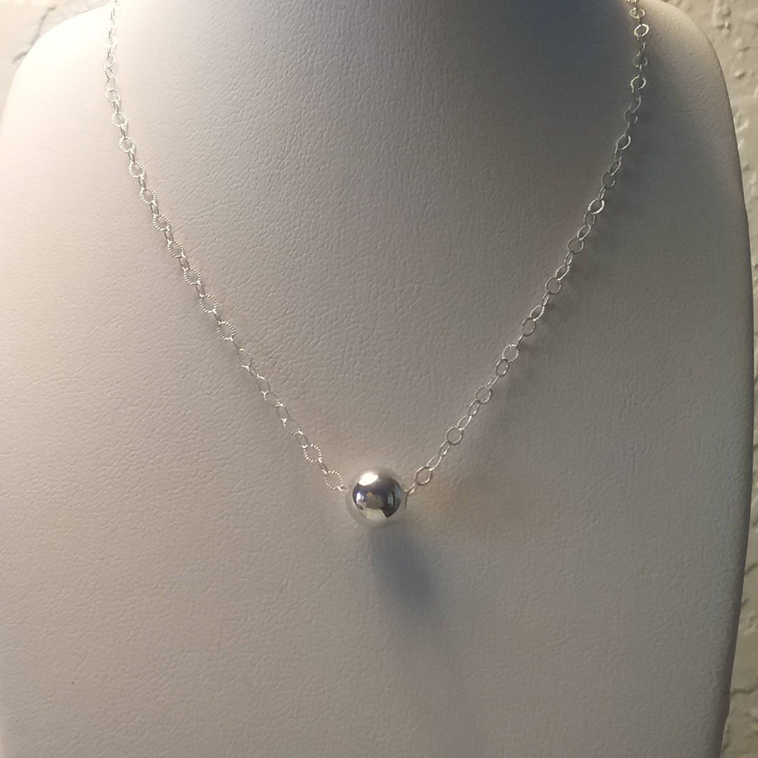 Sterling Silver Ball Choker Necklace - Simplicity Layering Necklace - Etsy