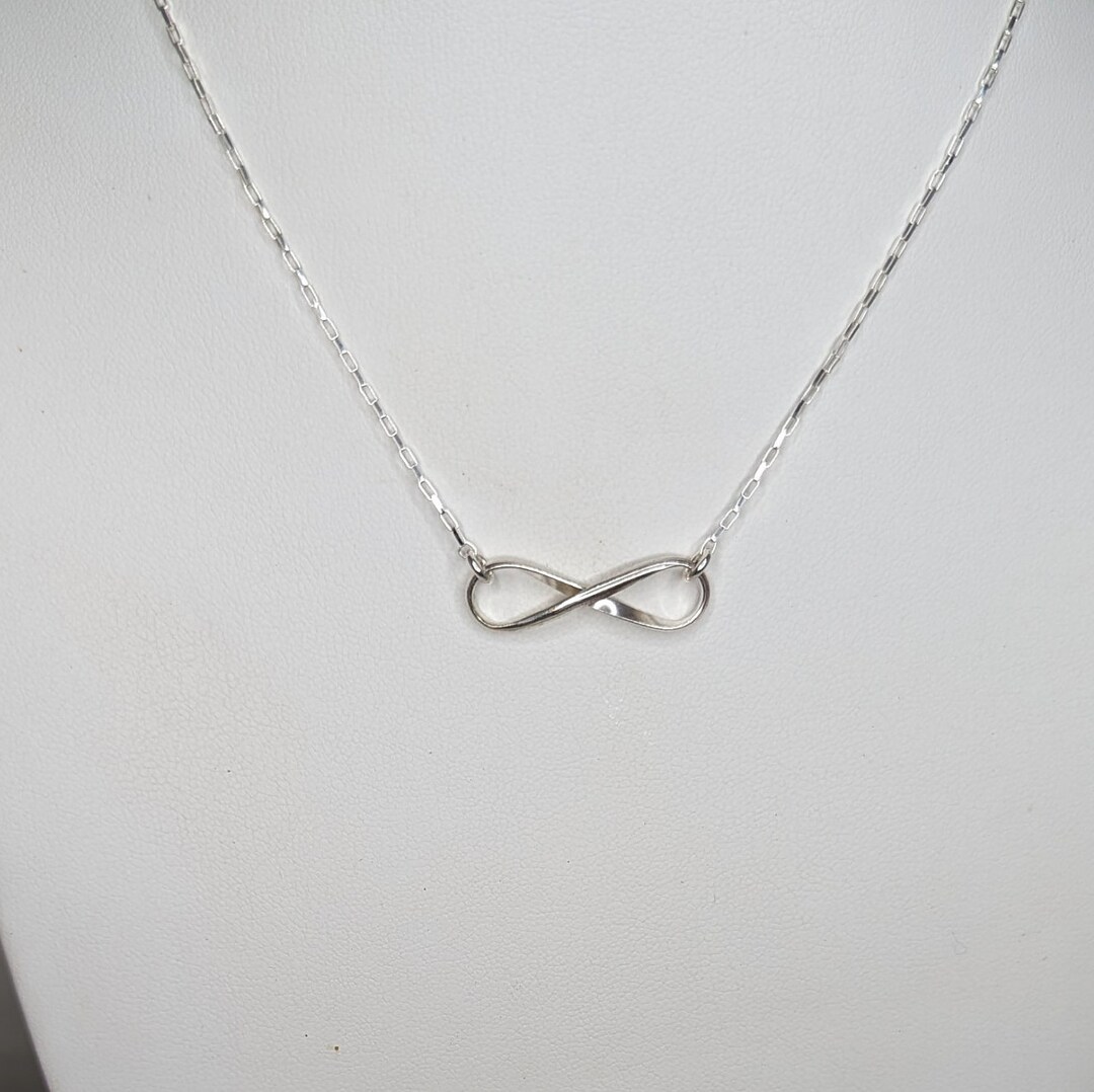 Simplicity! Sterling Infinity Symbol Centered on Sterling Chain ...