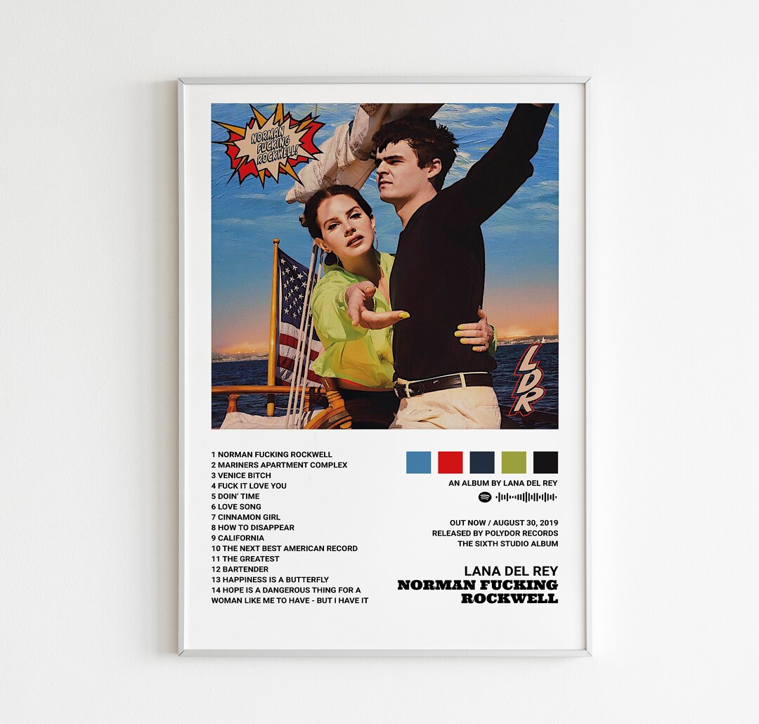 Lana Del Rey Poster, Norman Rockwell Album Poster, Poster Print Wall ...