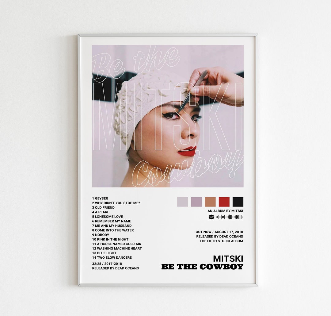 Mitski Poster, Be the Cowboy Album Poster, Album Tracklist Poster ...