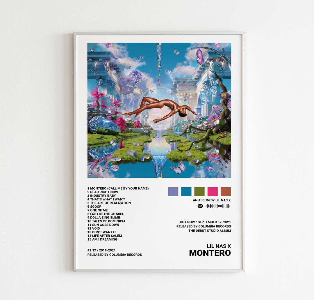 Lil Nas X Poster, Montero Album Poster, Tracklist Poster, Album Cover ...