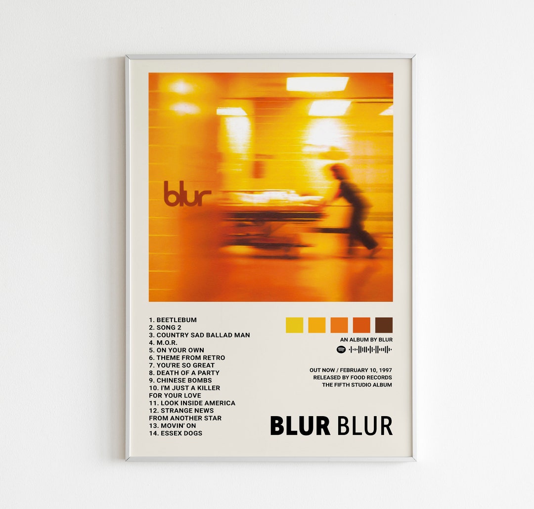 Blur Poster, Blur, Tracklist Album Cover Poster, Print Wall Art, Custom ...