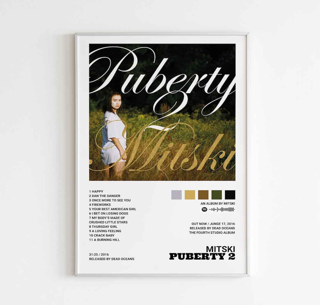 Mitski Poster, Puberty 2 Album Poster, Album Tracklist Poster, Poster ...