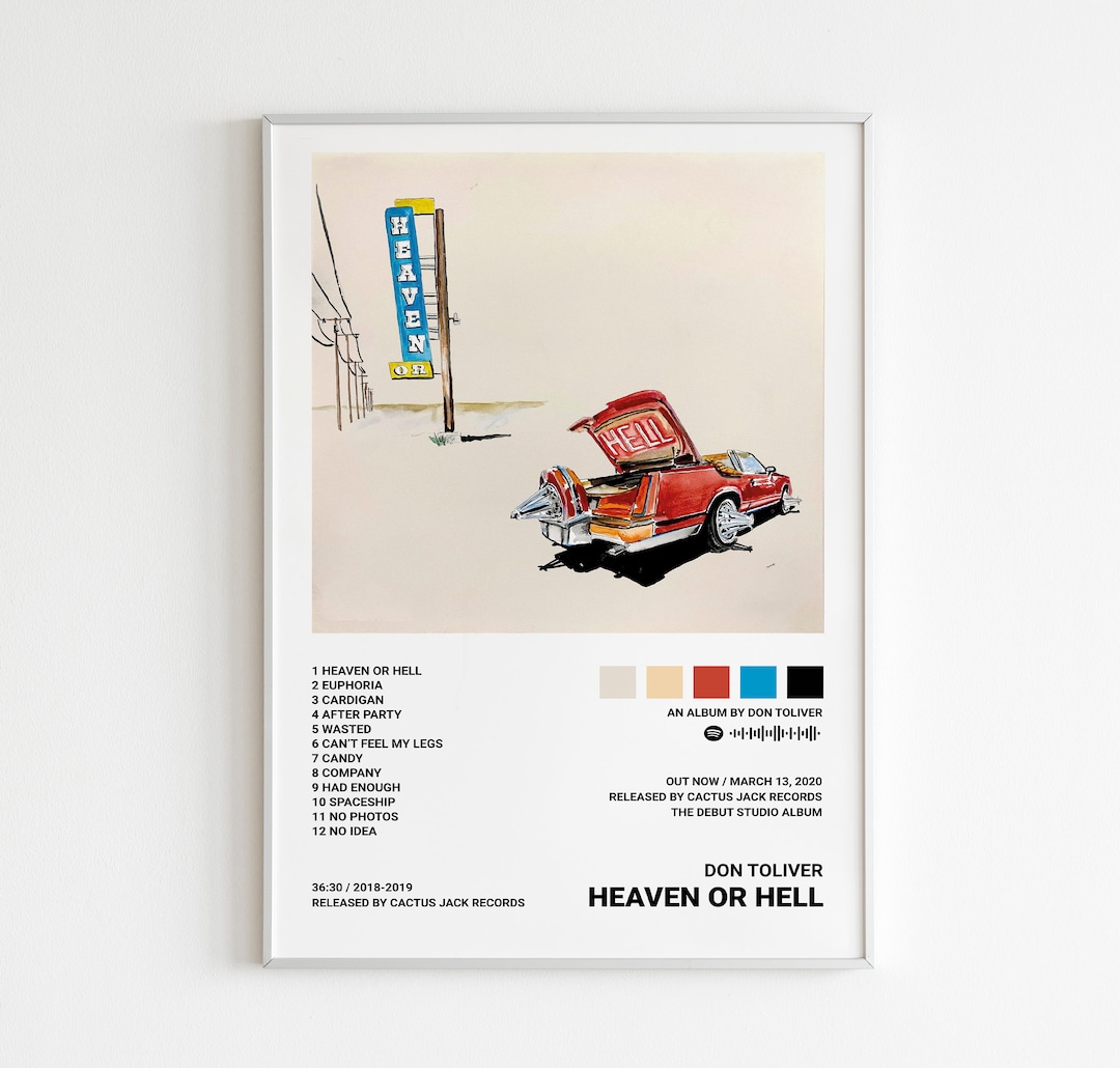 Don Toliver Poster, Heaven or Hell Album Poster, Album Tracklist Poster ...
