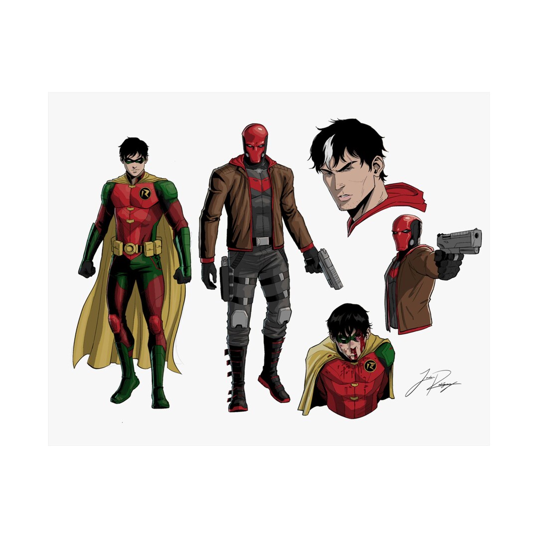 Jason Red Hood DCU Design Fan Art, Dynamic Superhero Matte Posters ...