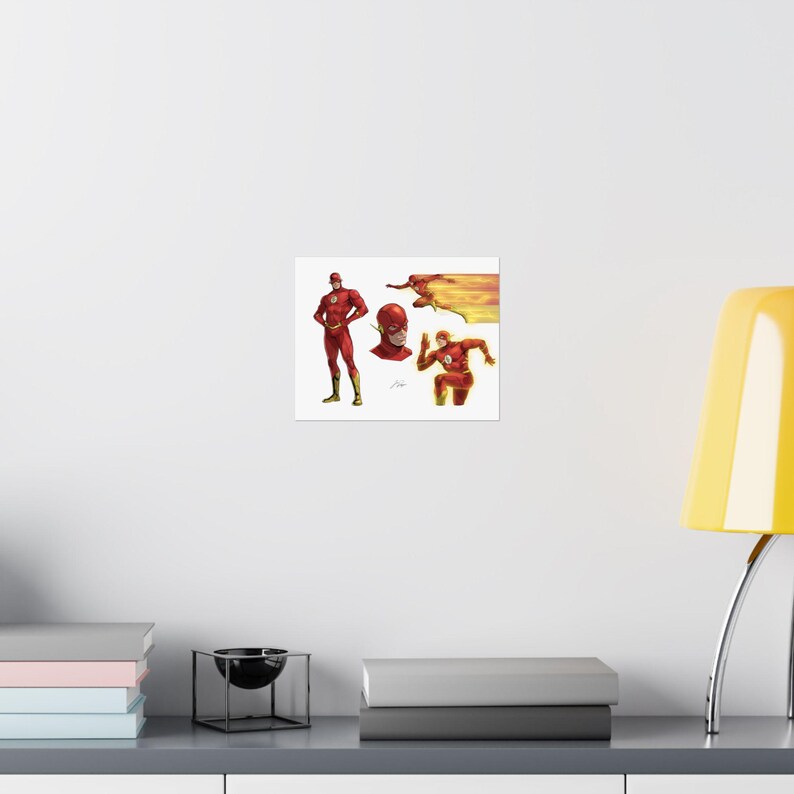 Flash DCU Fan Concept, Comic Art Poster, Superhero Wall Decor, Gift for ...