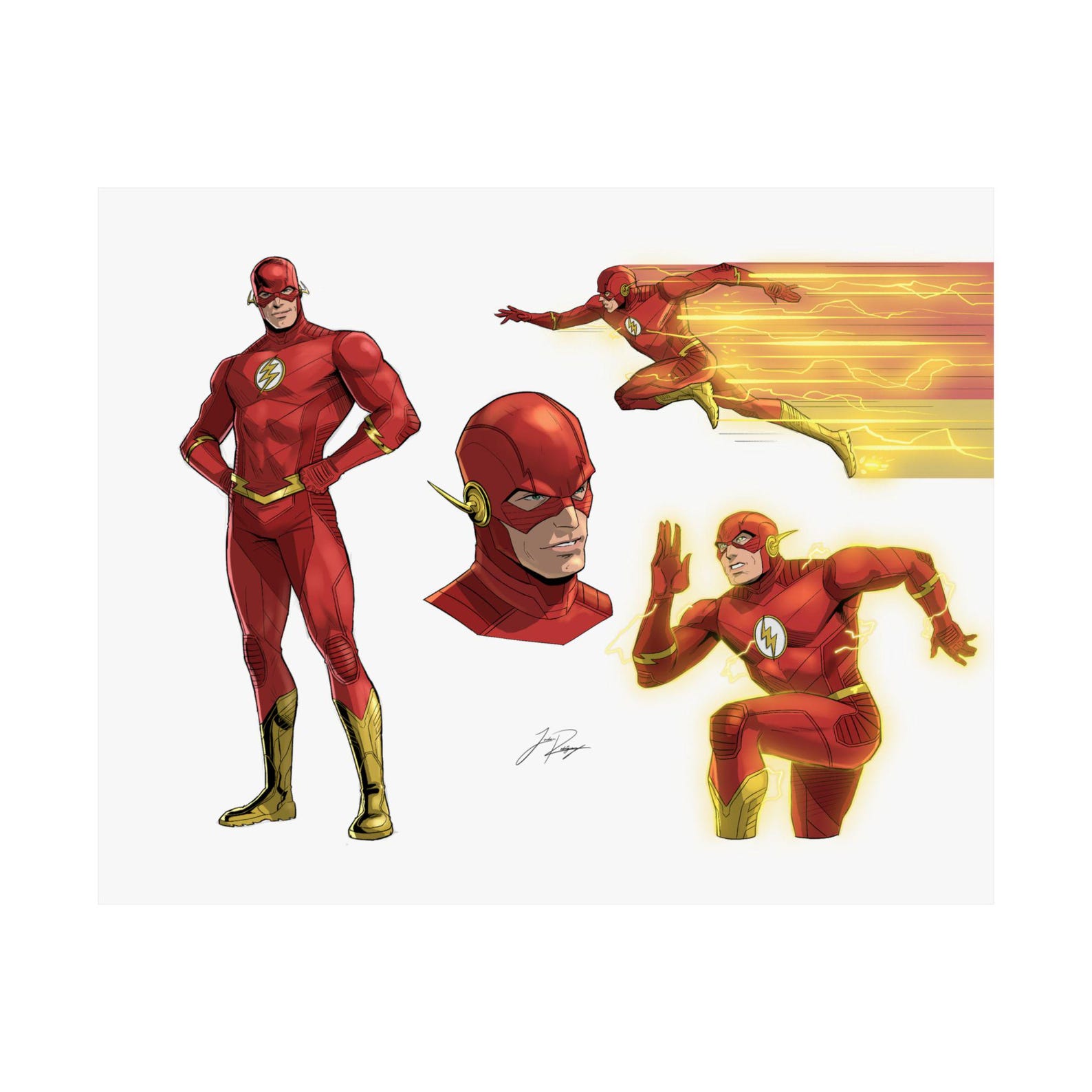 Flash DCU Fan Concept, Comic Art Poster, Superhero Wall Decor, Gift for ...