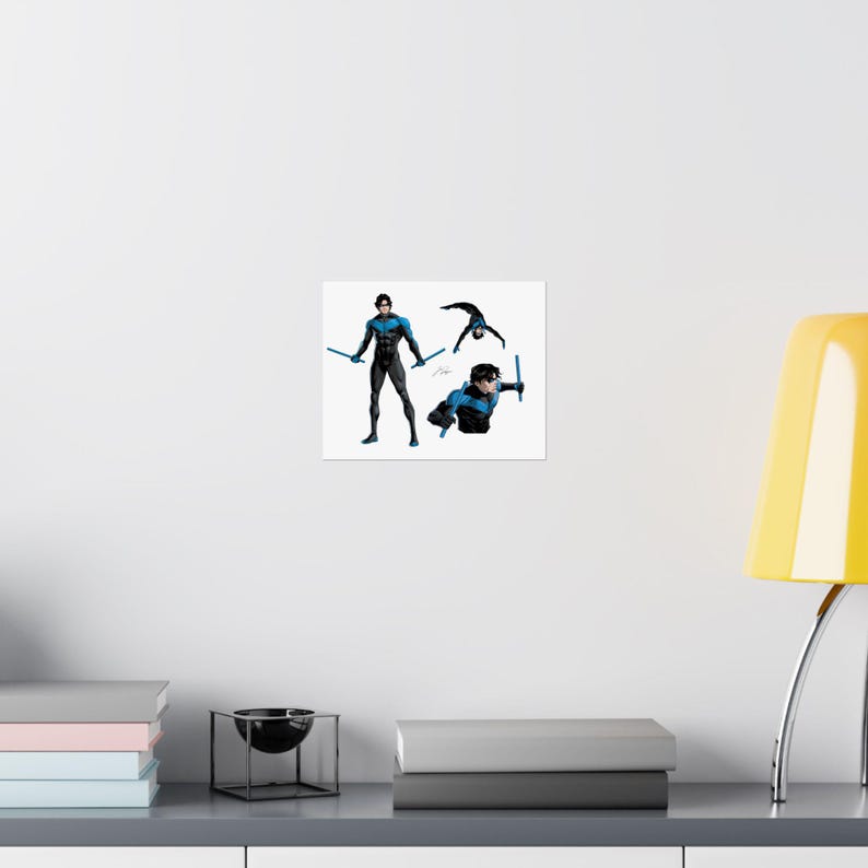 Nightwing Matte Posters for Comic Fans, Superhero Decor, Wall Art ...