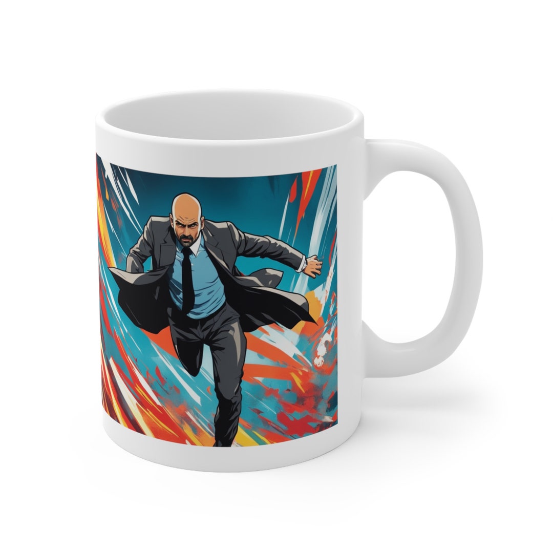 Pep Guardiola Mug Animated Manchester City Manager Football Mug Premier ...