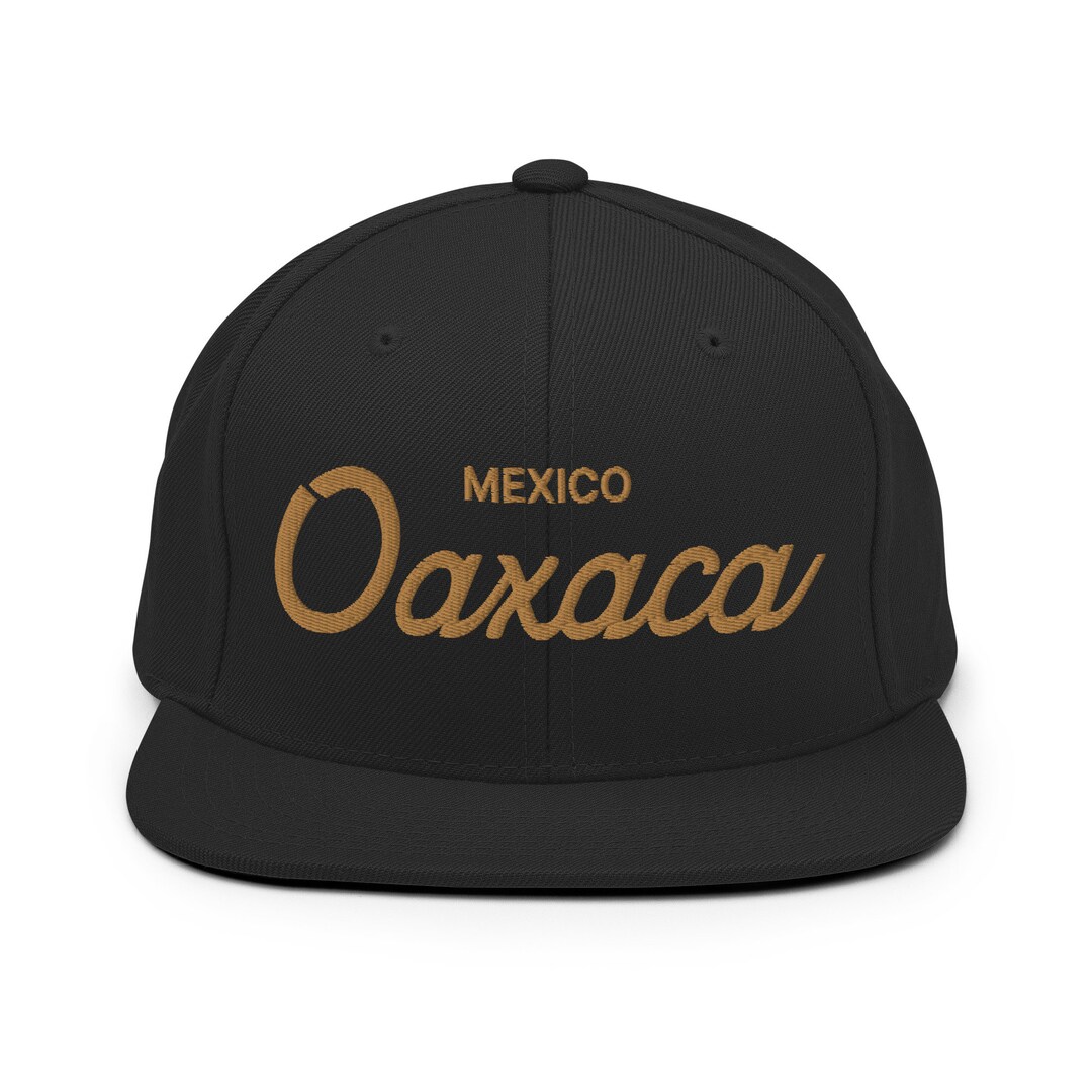 Oaxaca Mexico Gold Vintage Sports Script Snapback Hat - Etsy