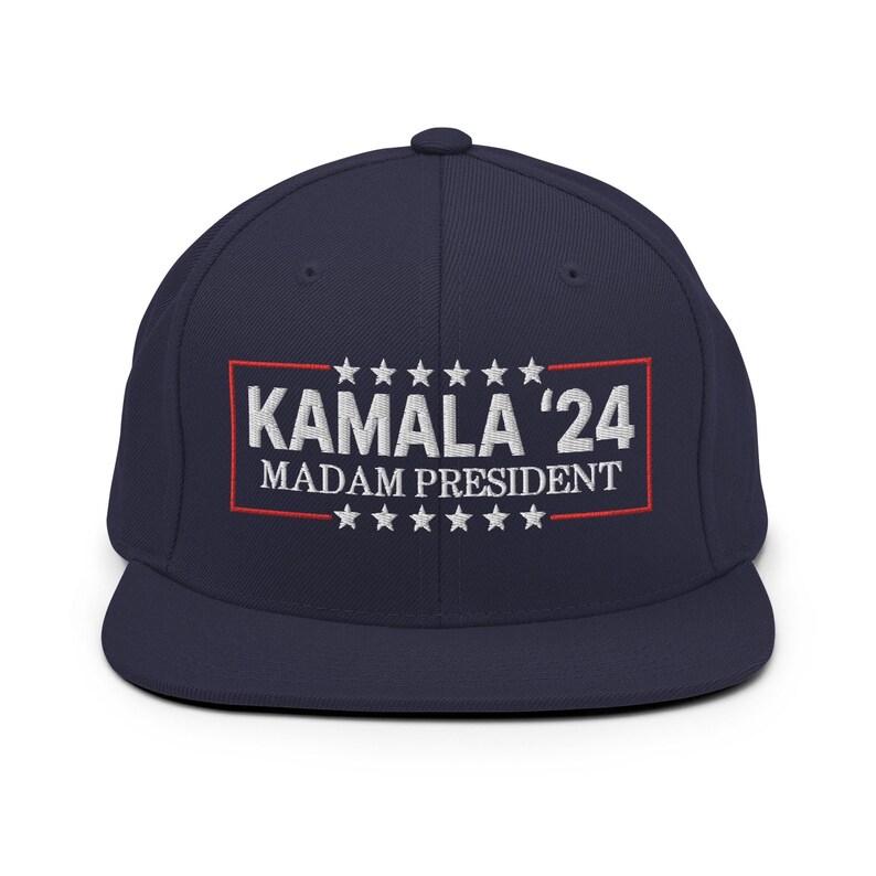 Kamala Harris 2024 Madam President Flat Bill Brim Snapback Hat - Etsy
