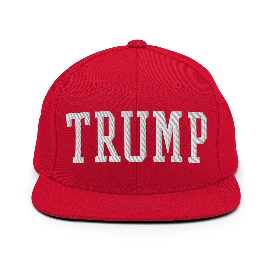 Donald Trump Block Flat Bill Brim Snapback Hat - Etsy