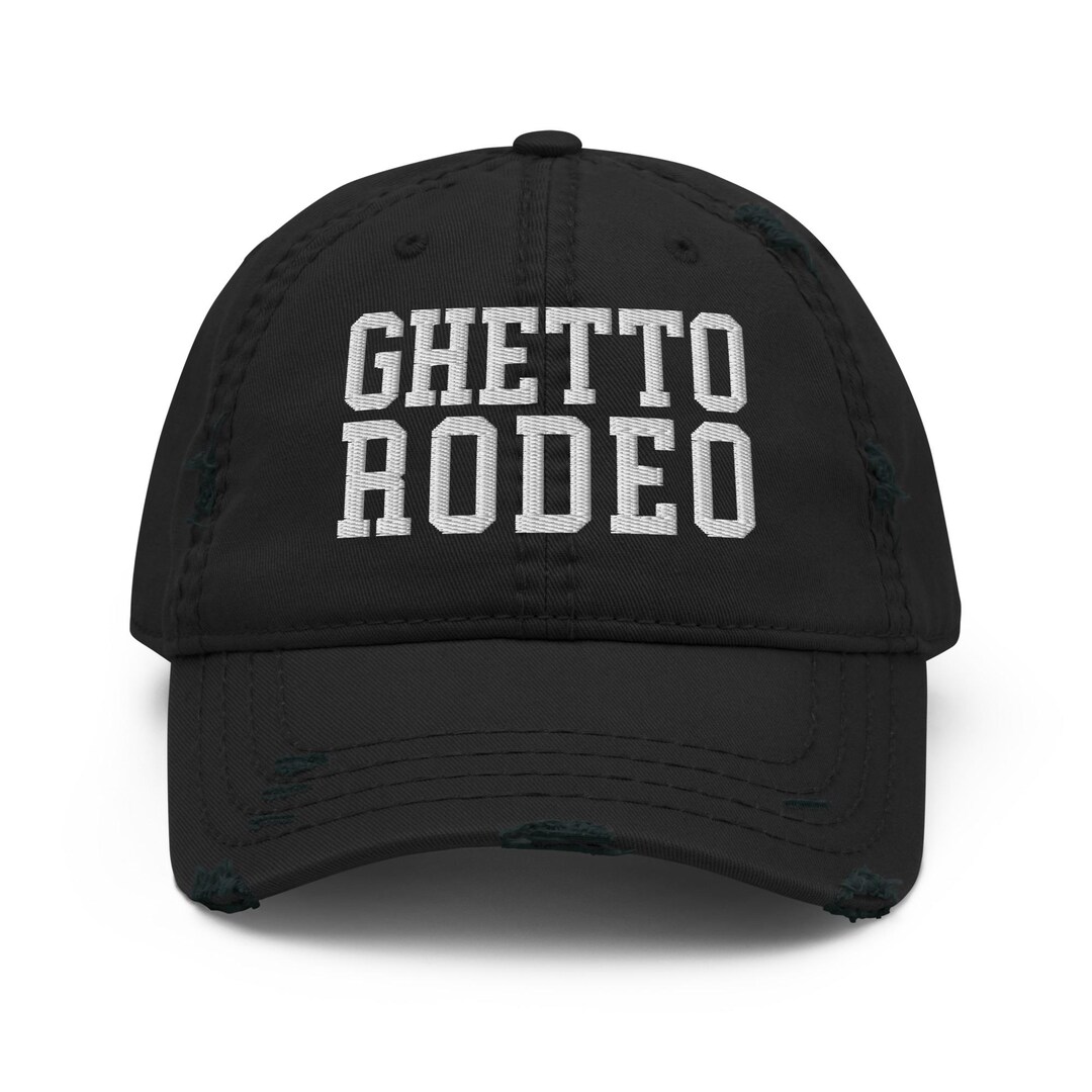 Ghetto Rodeo Varsity Letterman Block Distressed Dad Hat - Etsy
