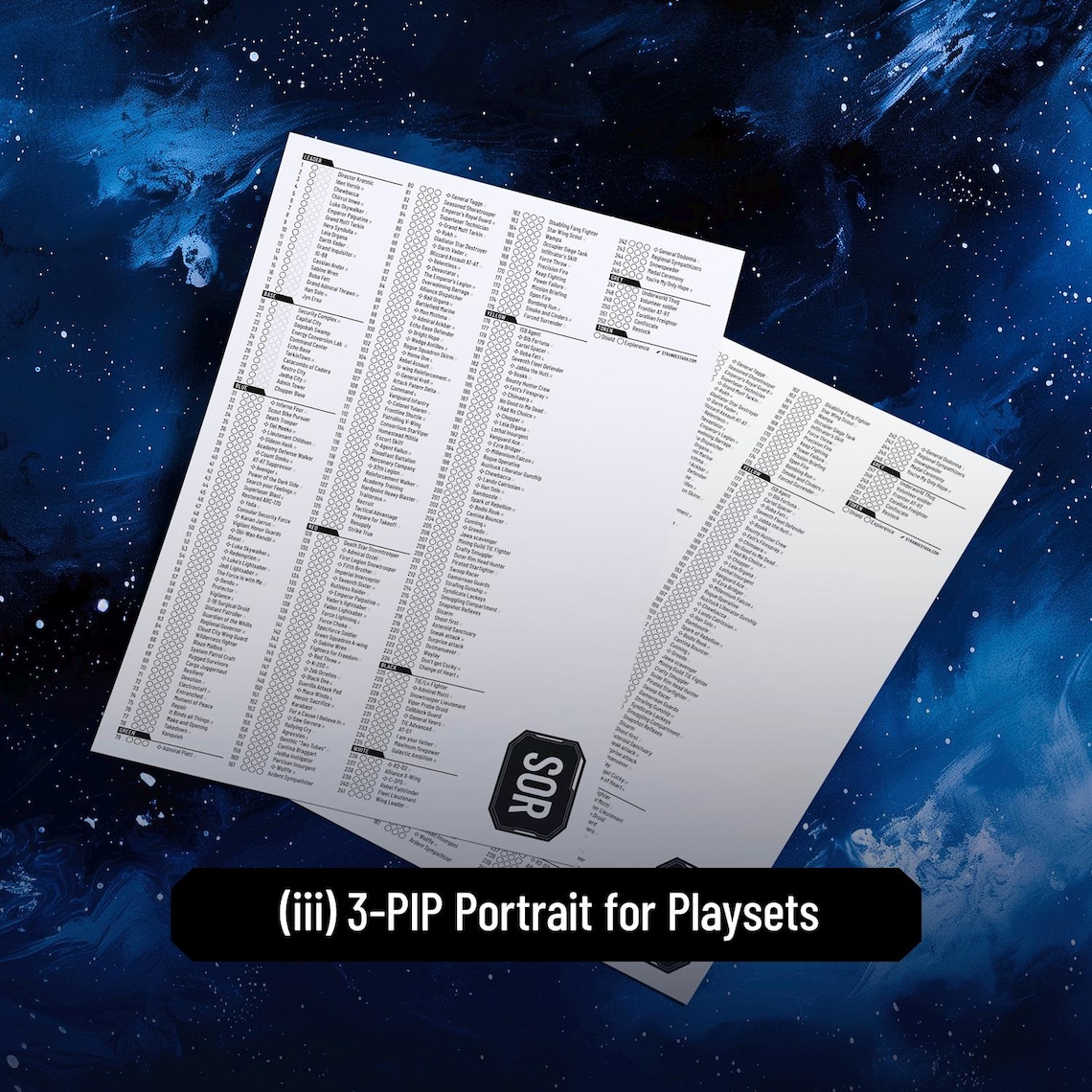 Star Wars Unlimited Checklist Printable Card List Minimal SWU Binder ...