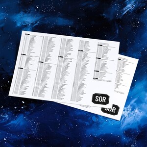 Star Wars Unlimited Checklist Printable Card List Minimal SWU Binder ...
